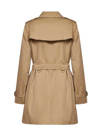 Burberry Womens Trench Coat Kensington Honey Beige Cotton & Raincoats