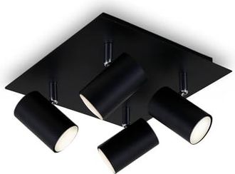 Briloner Deckenlampe schwenkbar, GU10 Fassung, max. 40 Watt, Deckenleuchte, Lampe, Wohnzimmerlampe, Schlafzimmerlampe, Küchenlampe, Deckenstrahler, Deckenbeleu