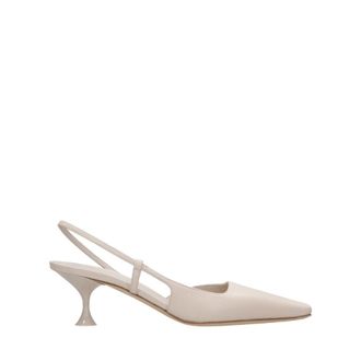 3Juin Leder Eckige Zehe Riemenabs&auml;tze - - Shoes - Damen - Beige - 36 EU