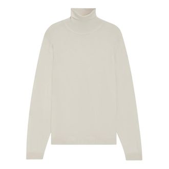 HUGO BOSS Pull &agrave; col roul&eacute; coupe droite - Homme - Pulls - Blanc - Taille: S