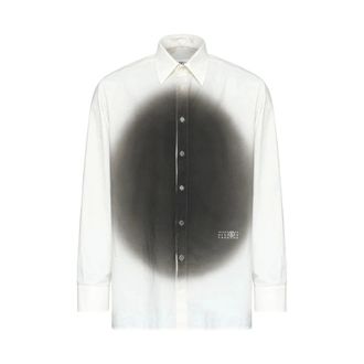 Maison Margiela Homme, Chemises, Blanc, Taille: M Spray Print Shirt