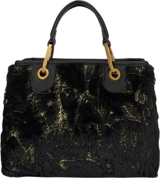 Braccialini Sac &agrave; main Beth Fur - Femme - Sacs - Noir - Taille: ONE Size