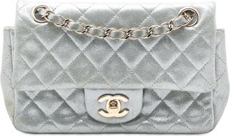 Chanel Hobo Bags - Mini Rectangular Classic Iridescent Lambskin Singl - Gr. unisize - in Silber - f&uuml;r Damen