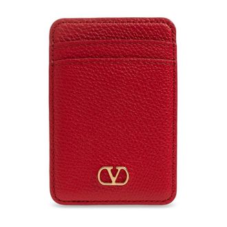 Valentino Garavani VLogo Signature Kartenetui mit Magnetverschluss - - Accessories - Damen - Rot - ONE SIZE