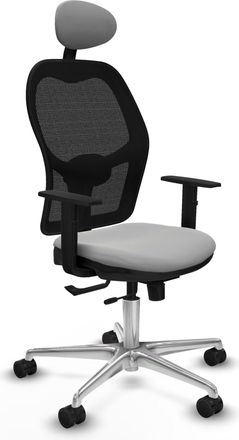 Piqueras y Crespo Jorquera Drehstuhl mit 1D-Armen, h&ouml;henverstellbarer Lendenwirbelst&uuml;tze und festem Kopfteil, ausgestattet mit Syncro/Traslack und injiziertem Schaumsto