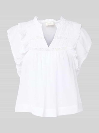 Neo Noir Regular Fit Blusentop mit Kappärmeln Modell Jayla