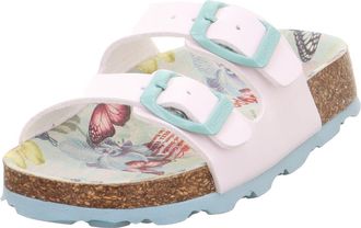 Superfit Fussbettpantoffel Hausschuhe 1-800111 Sandale, Weiss/Mehrfarbig 1150, 39 EU