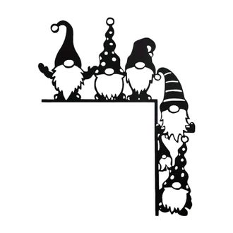 Generic Türrahmen Dekoration,Weihnachten Gnom-Türstopper - Weihnachtstür Eckschild Dekoration,Eisen Türrahmen Wandkunst für Garten Haus Außen Innen