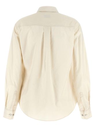 Christophe Lemaire Pointed Collar Cotton-Silk Shirt - cream