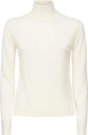 Max Mara Rundhalspullover - Wei&szlig;