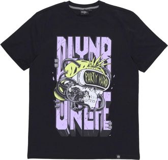 Dolly Noire Skull Party Hard Tee Schwarz - - Tops - Herren - Schwarzk - S