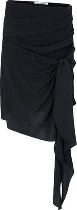 The Attico Jupe midi nou&eacute;e asym&eacute;trique