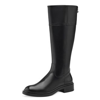Tamaris Damen Langschaft-Stiefel Leder; BLACK/schwarz; 39 EU