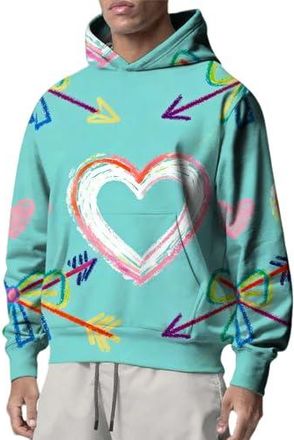 Generic Sweat à capuche imprimé 3D pour homme, pull à manches longues pour lextérieur, lautomne thermique, épais, chemises dhiver, Mr3, 3XL