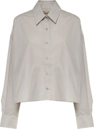 Frankie Shop Femme, Blouses et Chemises, Gris, Taille: 42 FR Boxy Poplin Shirt