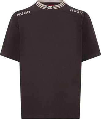 HUGO BOSS RB Baumwoll-T-Shirt - - Tops - Herren - Schwarzk - S