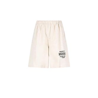 Balenciaga Ultra-feine Baumwoll-Serge Unisex Shorts - - Shorts - Herren - Beige - XS