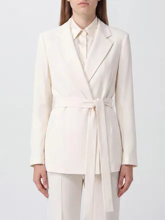 Parosh Kurzer Blazer P. A.R. O.S. H. im Robenstil mit Bindeg&uuml;rtel und Revers