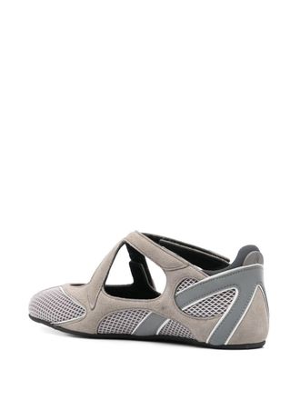 The Attico Touch-Strap Flat - Ash grey