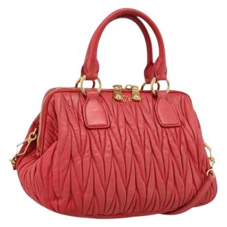 Miu Miu Sac &agrave; main Pre-owned - Femme - Pre-owned - Rouge - Taille: ONE Size