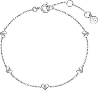 Glanzst&uuml;cke M&uuml;nchen Armband - Sterling Silber Armband Herz - Gr. ONESIZE - in Silber - f&uuml;r Damen