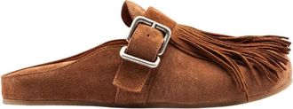 Vic Mati&eacute; Femme, Chaussures, Brun, Taille: 38 EU Mules &agrave; boucle et franges