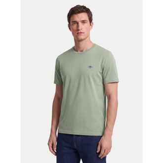 GANT T-Shirt Shield 2003184 Hellgr&uuml;n Regular Fit