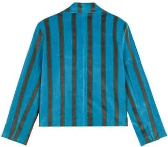 Bobo Choses Veste droite ray&eacute;e en coton m&eacute;lang&eacute;