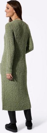 Witt Strickjacke Long-Strickjacke Langarm Rippoptik, Effektgarn