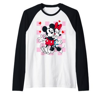 Disney Mickey Mouse And Minnie Hug Valentine Raglan