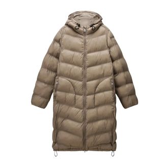 Napapijri Femme, Manteaux, Brun, Taille: 40 FR Ega Long Puffer Jacket