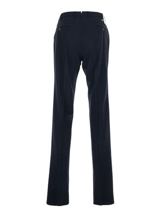 Pantaloni Torino Mens Slim Pants Blue Wool Virgin Trousers