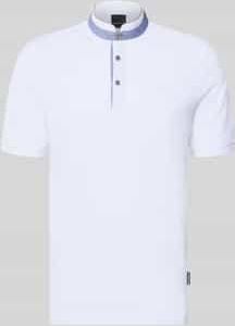 Bugatti Slim Fit Poloshirt mit Stehkragen