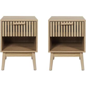 The Home Deco Factory The Home Deco Factory - Lot de 2 tables de chevet 1 tiroir