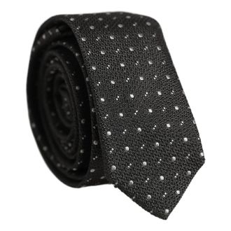 Dolce & Gabbana Krawatte mit Polka-Dot-Muster aus Seide- verstellbar - - Accessories - Herren - Grau - ONE SIZE