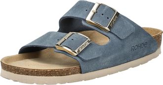 Rohde Pantolette Pantolette Damen 5590/55 Echtleder in blau
