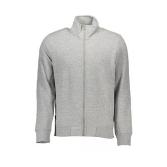 Superdry Grauer Sweatshirt mit Rei&szlig;verschluss und Taschen - - Sweatshirts & Hoodies - Herren - Grau - 2XL