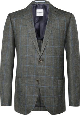 Roy Robson Sakko aus einem Schurwolle-Mix mit Fensterkaromuster, Regular Fit in