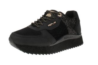 Replay Damen Penny Local Sneaker, 003 Black, 36 EU