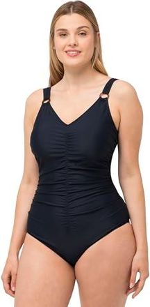 Ulla Popken Maillot de Bain Wiebke, FRontraffung Pi&egrave;ce, Noir, 3 Mois Femme