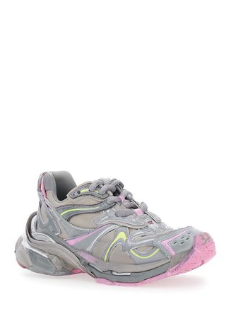Balenciaga Womens Sneakers Runner 2 Beige Multicolour Polyurethane Trainers