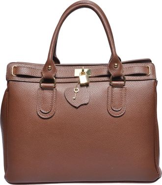 Roberta M Kastanienbraun Rindsledertasche