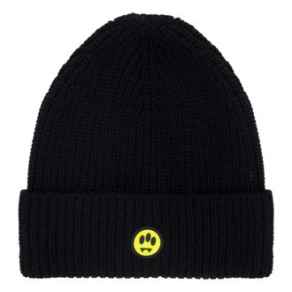 Barrow Barrow, unisex, Accessoires, Noir, Taille: ONE Size Bonnet en laine avec logo Barrow