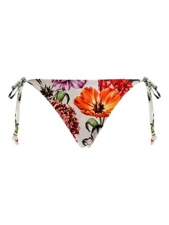Agua Bendita Alegria Bikinih&ouml;schen mit Blumen-Print - Wei&szlig;
