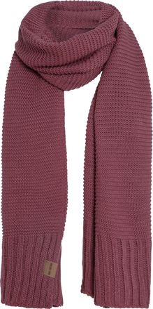 Knit Factory Jamie Schal - gewalkter Wolle Strickschal - 2m lange Winterschal f&uuml;r Damen und Herren - Stone Red - 200x45 cm