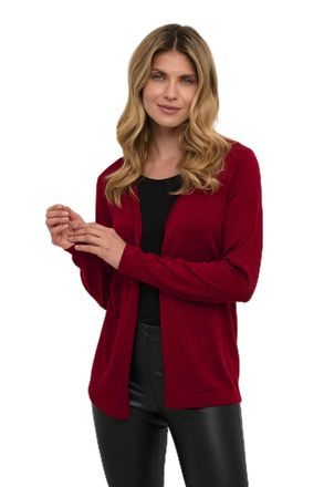 Kaffe Strickjacke KAfenia Damen Strickjacke Langarm Offen V-Ausschnitt Lang Cardigan XS, Sun-Dried Tomato