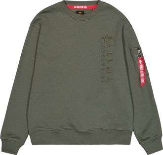 Alpha Industries Herren EMB Sweater, Dark Olive, 3XL