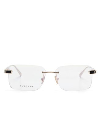 Bulgari lunettes de vue à monture rectangulaire - Or