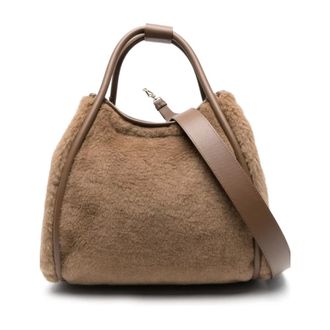 Max Mara Femme, Sacs, Brun, Taille: ONE Size Sac Marine Medium en Tissu Teddy