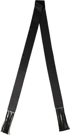 Dolce & Gabbana Satinseiden-Schal mit Fransen - - Accessories - Herren - Schwarzk - ONE SIZE